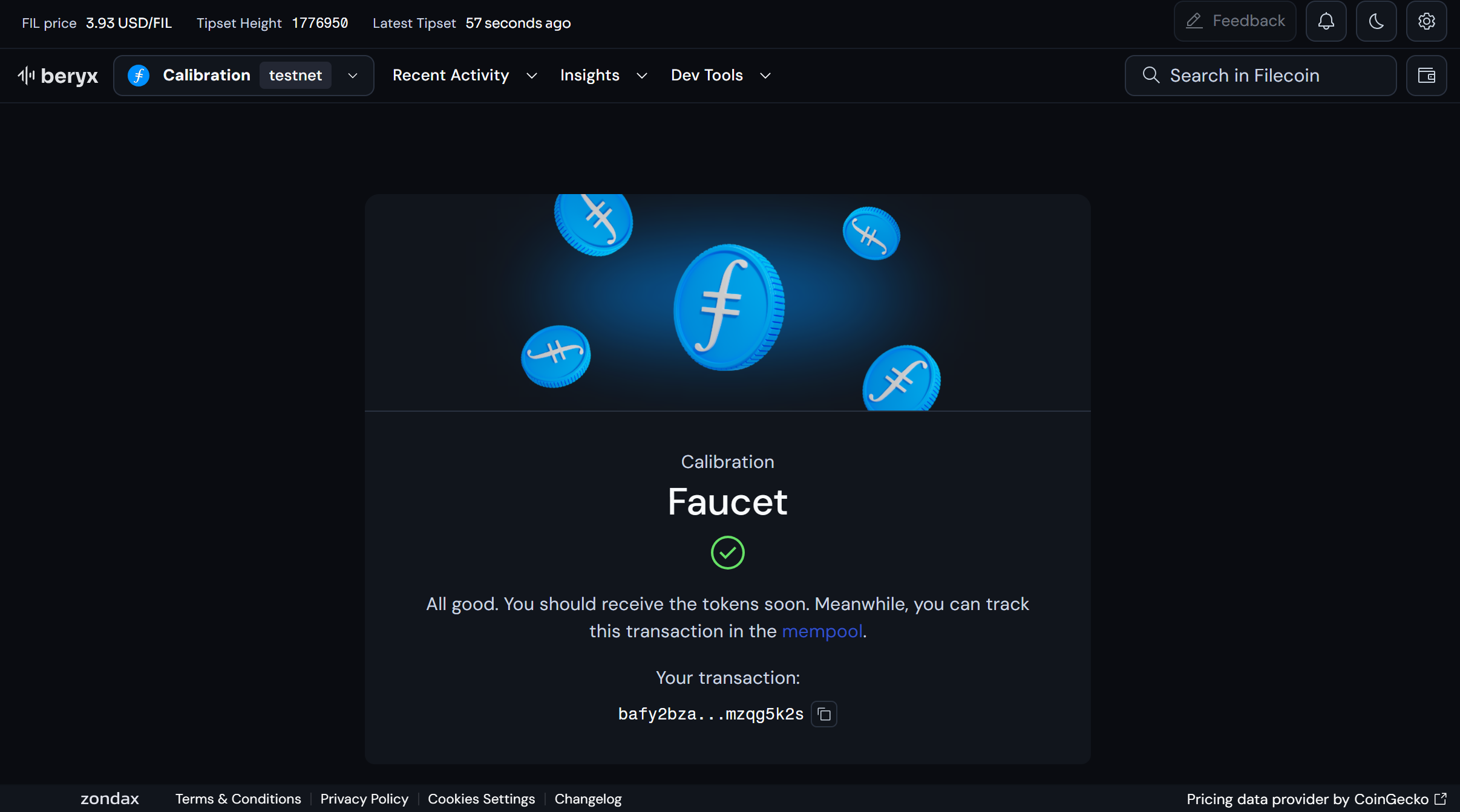 Interacting with an ERC-20 token on Filecoin using web3.js